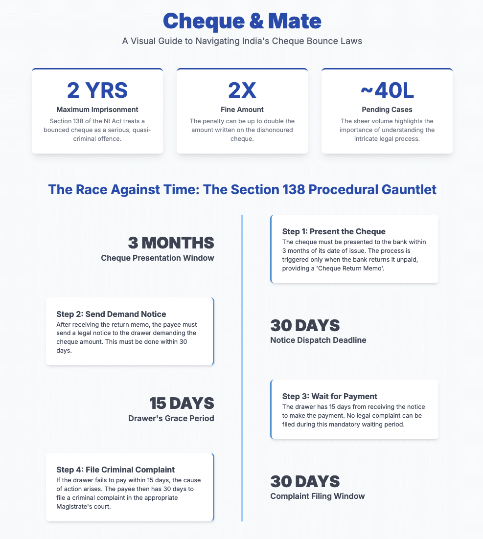 Cheque Bounce Cases in India: A Comprehensive Guide