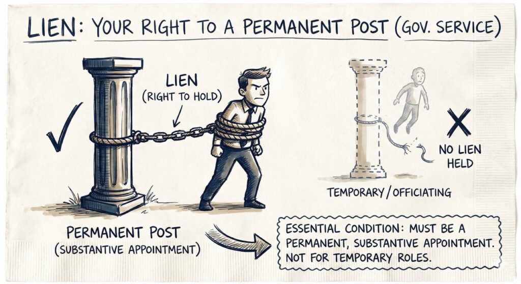 Lien in Goverment Service explained: Service Law