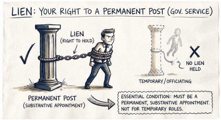 Lien in Goverment Service explained: Service Law