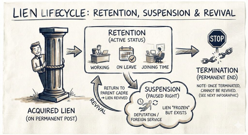 Lien in Goverment Service explained: Service Law
