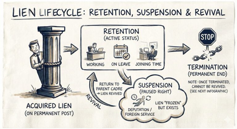 Lien in Goverment Service explained: Service Law