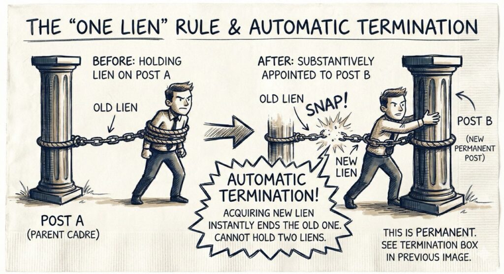 Lien in Goverment Service explained: Service Law
