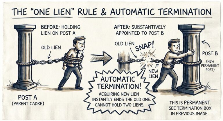 Lien in Goverment Service explained: Service Law