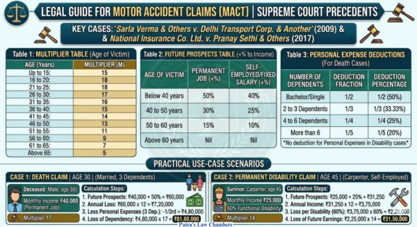 How to Calculate Motor Accident Claims in MACT/ MACC cases